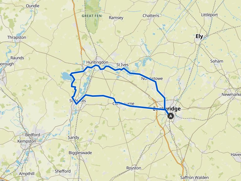 Cambridge to Grafham Water loop | bike Tour | Komoot